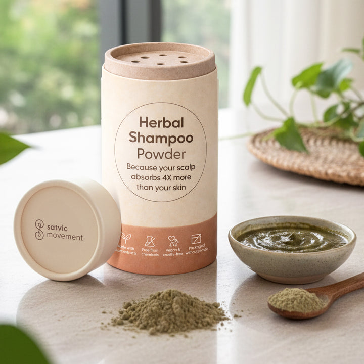 Herbal Shampoo Powder (Natural Hair wash) – Satvic Movement