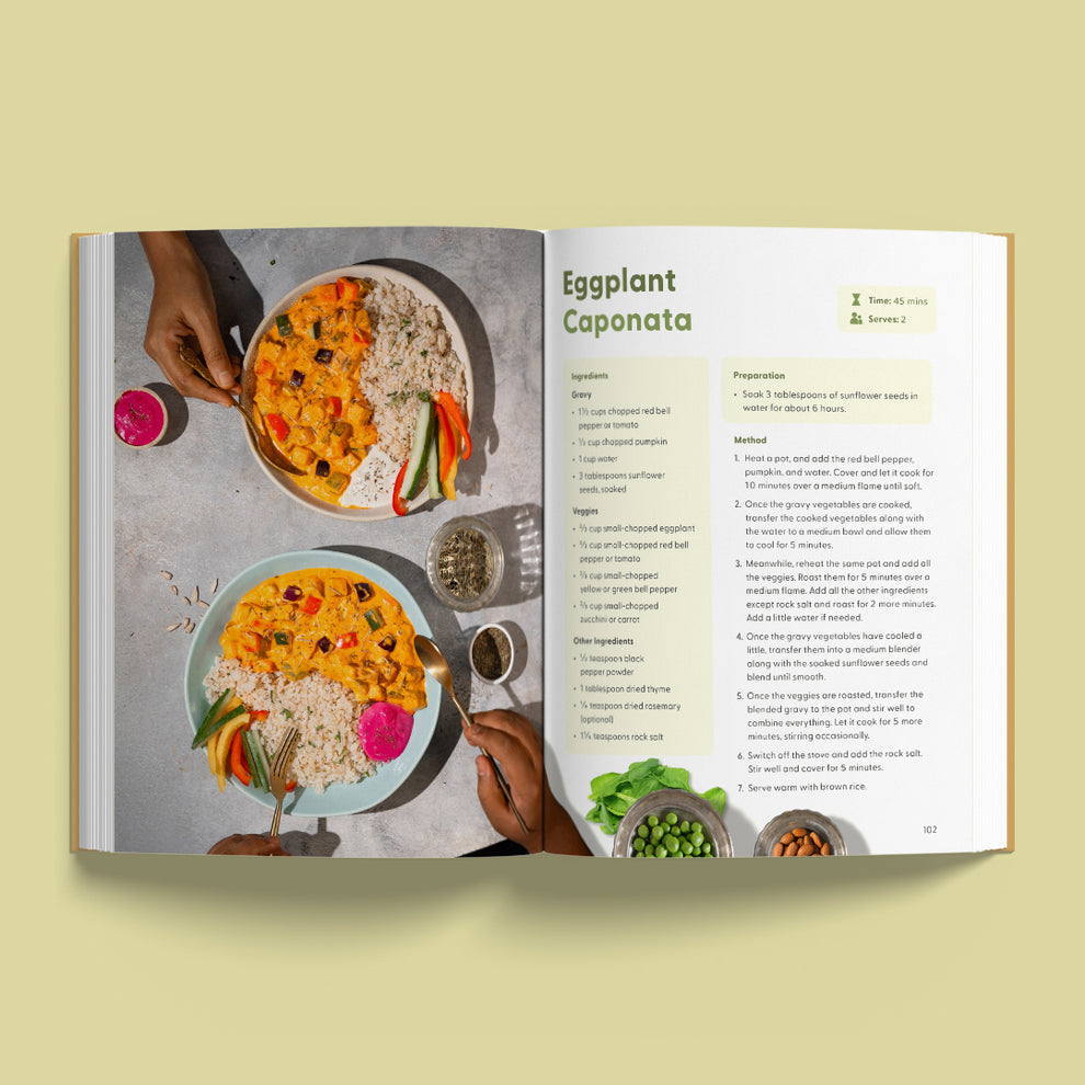 Quick & Easy Food Book | English | Hardcover – Satvic Movement